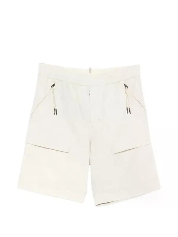 Moncler Cargo Shorts With Zip Pockets - Neutrals