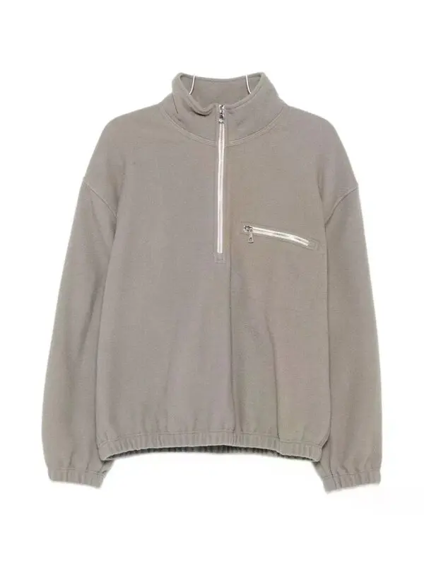 RIER Virgin Wool Half-zip Sweatshirt - Grey