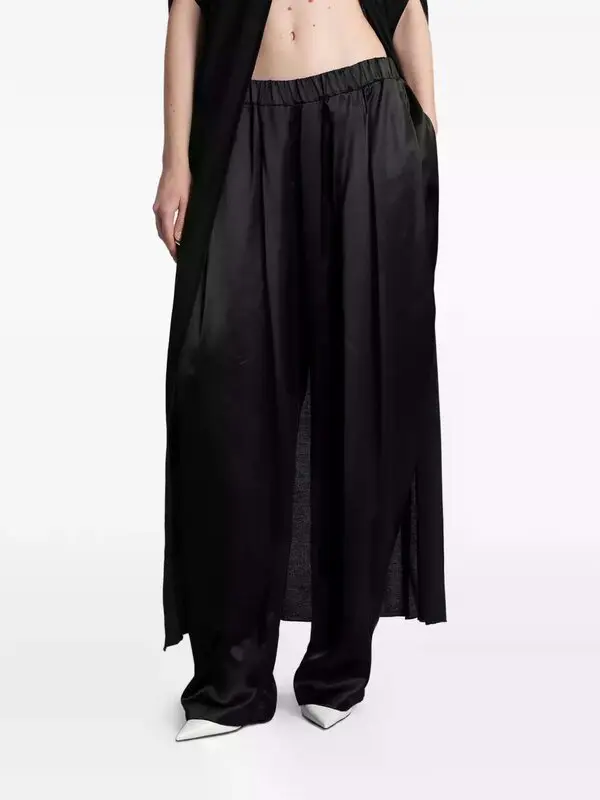 DARKPARK Simona Pleated Palazzo Pants - Black