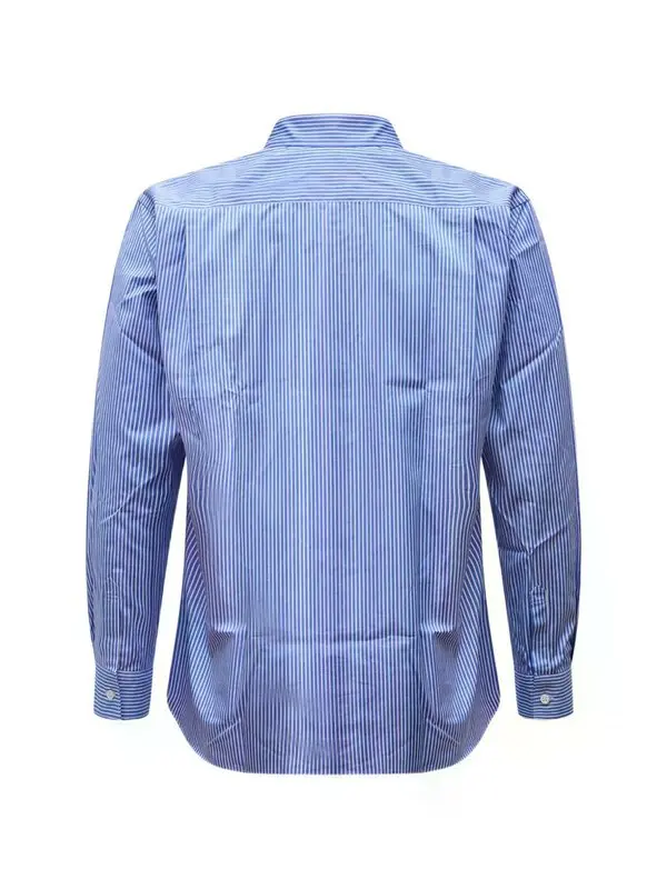 Comme Des Garçons Forever Button-down Striped Cotton Shirt - Blue