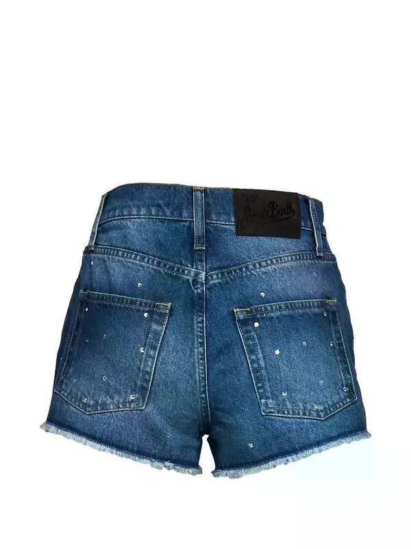 MC2 SAINT BARTH Musa Rhinestone-embellished Denim Shorts