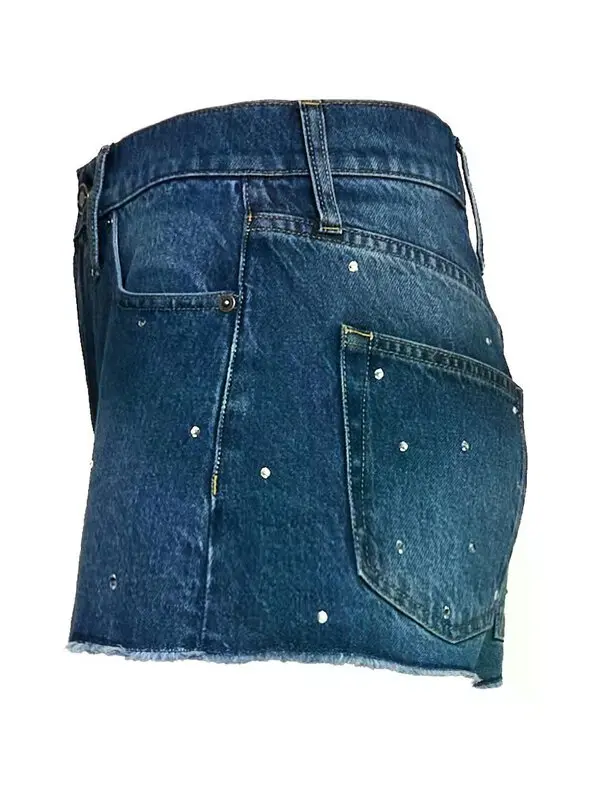 MC2 SAINT BARTH Musa Rhinestone-embellished Denim Shorts