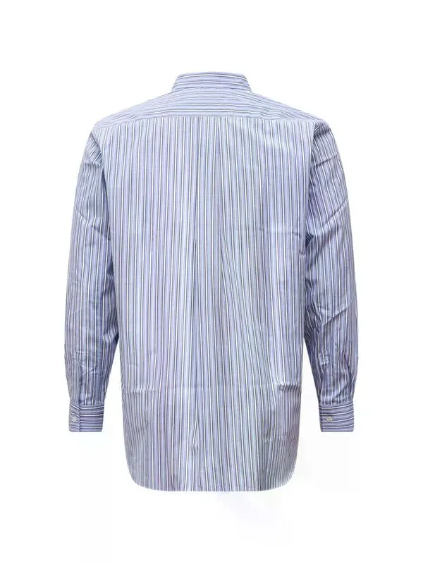 Comme Des Garçons Forever Button-down Striped Cotton Shirt - Blue