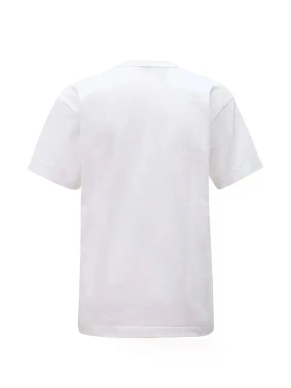 Play Comme Des Garcon Heart-patch Cotton T-shirt - White