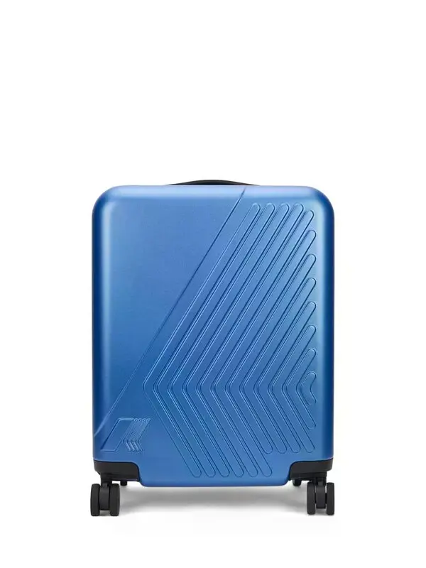 K-WAY Suitcase With Debossed Logo - Blue