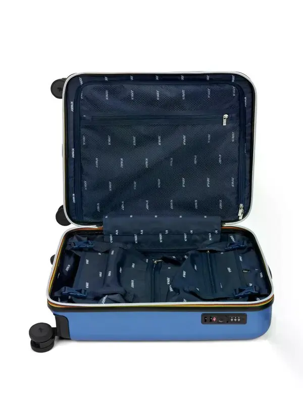K-WAY Suitcase With Debossed Logo - Blue