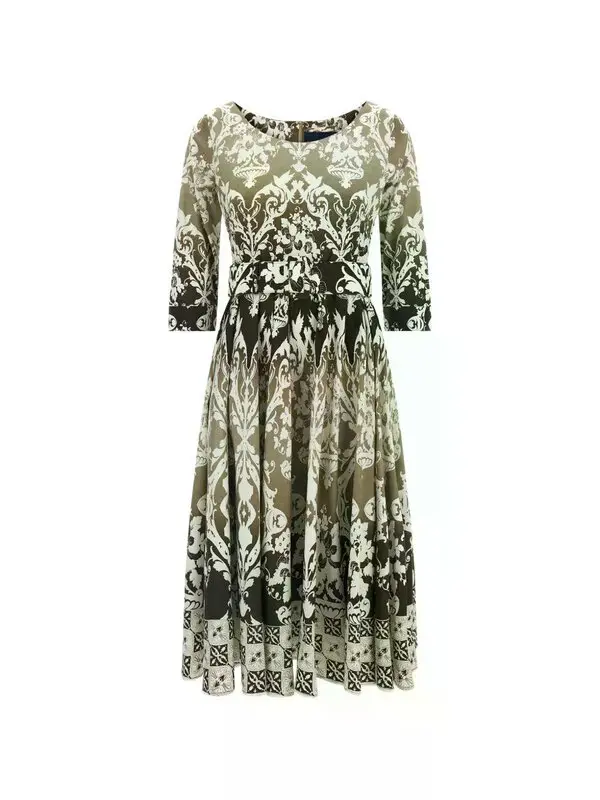 Samantha Sung Abelia All-over Print Dress - Neutrals
