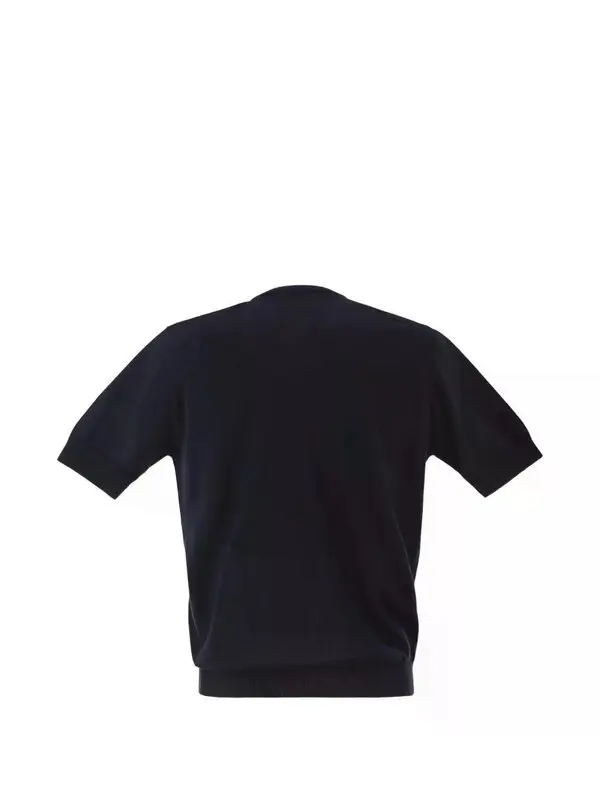 PT TORINO Ribbed-trim T-shirt - Blue