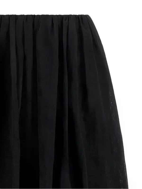 Brunello Cucinelli Organza Midi Skirt - Black