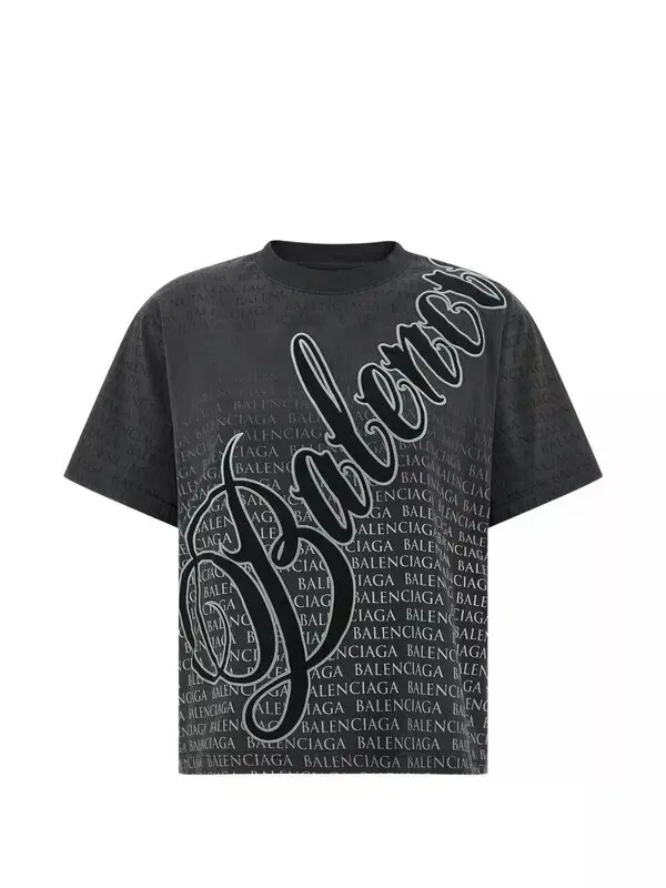 Balenciaga Graphic-print T-shirt - Grey