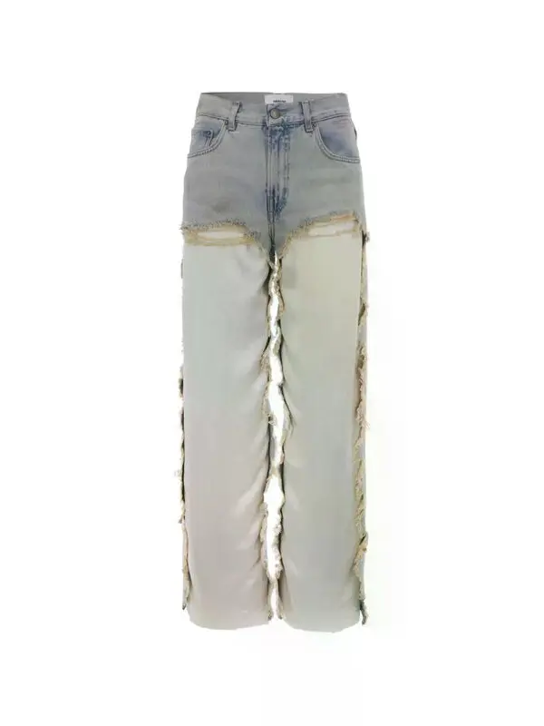 HAIKURE Bonnie Distressed Wide-leg Jeans - Blue