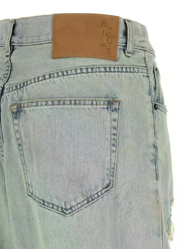 HAIKURE Bonnie Distressed Wide-leg Jeans - Blue