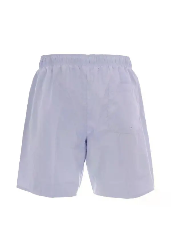 Lacoste Logo-patch Drawstring Swim Shorts - Blue