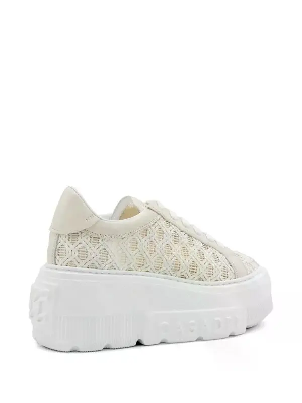 Casadei Woven Platform Sneakers - Neutrals
