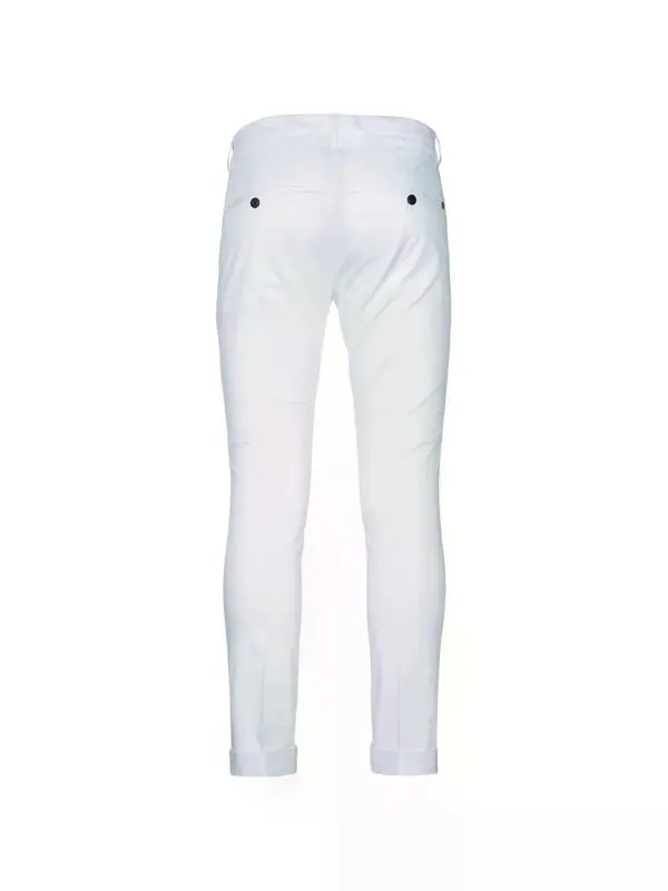 DONDUP Logo-plaque Pressed-crease Trousers