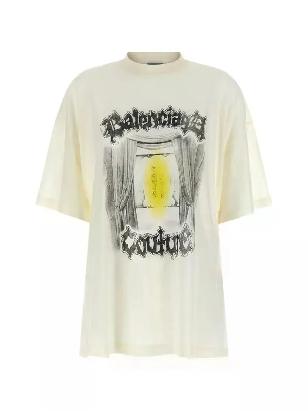 Balenciaga Salon De Couture Jersey T-shirt - Neutrals