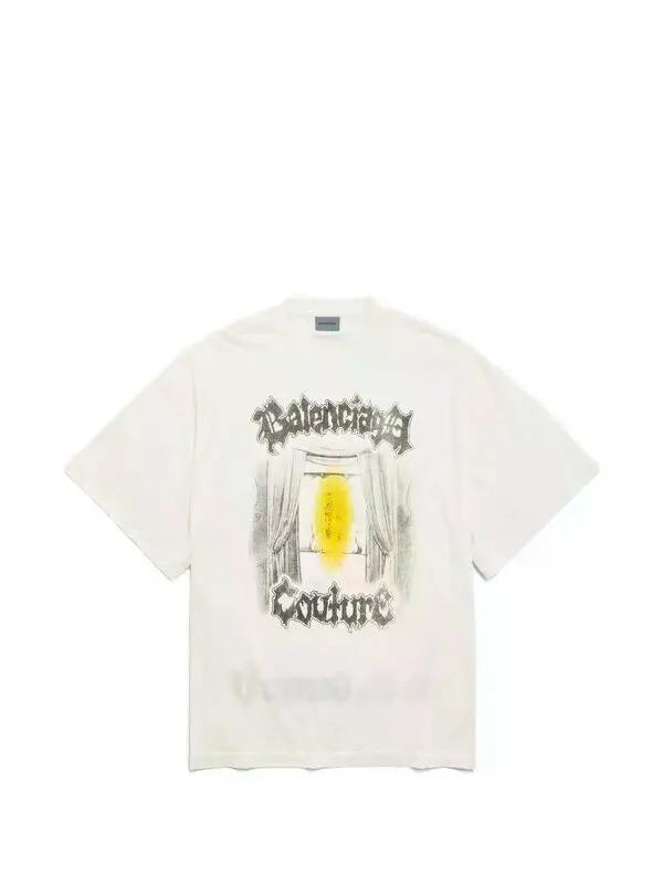 Balenciaga Salon De Couture Jersey T-shirt - Neutrals