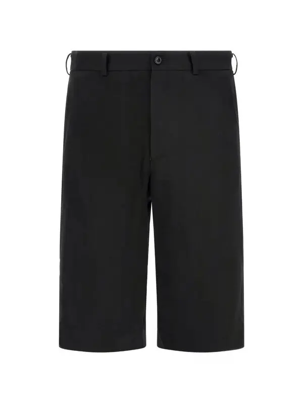 Comme Des Garçons Zip-detail Wool Shorts - Black