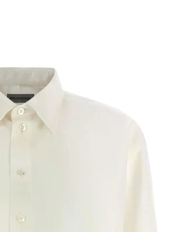 Balenciaga Embroidered-logo Cropped Shirt
