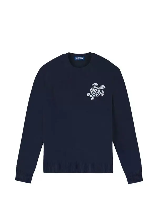 Vilebrequin Turtle-embroidered Sweater - Blue