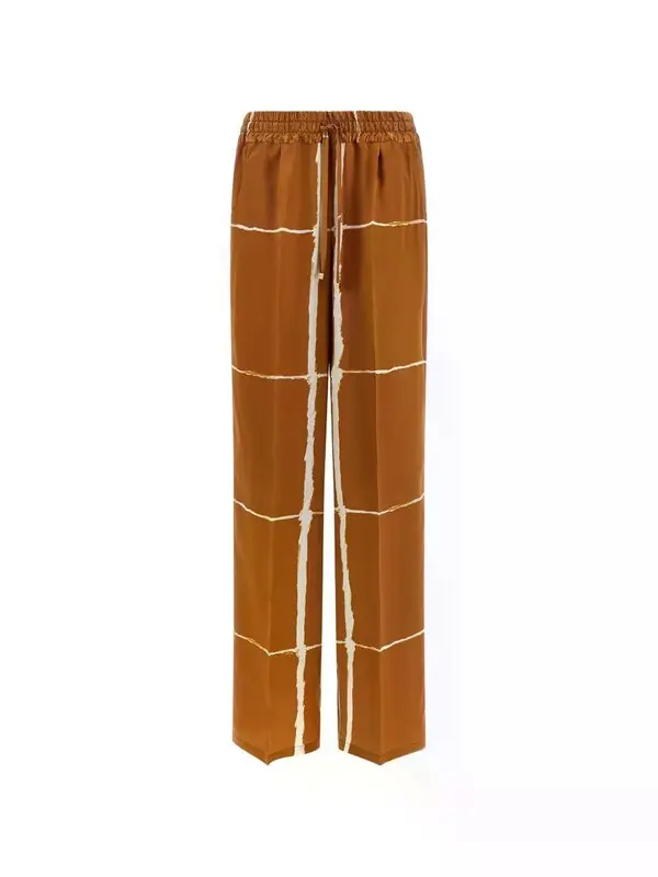 Kiton Silk Trousers - Brown