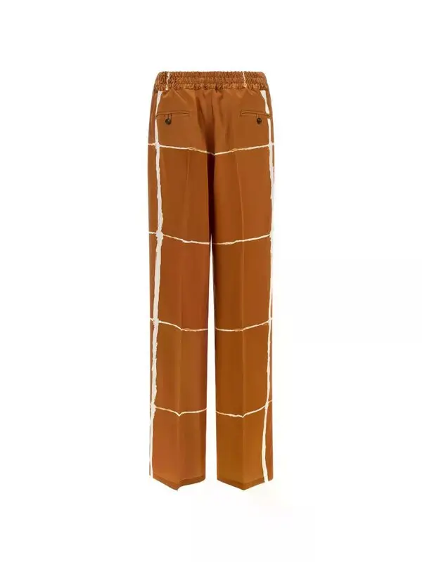 Kiton Silk Trousers - Brown
