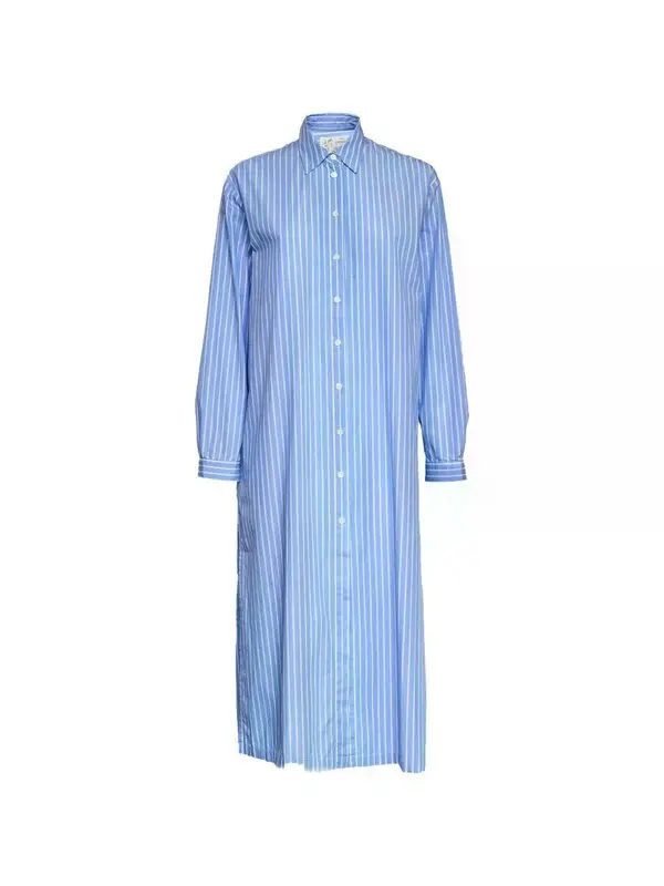 MC2 SAINT BARTH Stripe-pattern Shirt Dress - Blue