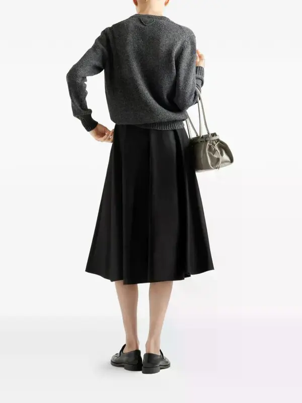 Prada Chino Circle Midi-skirt - Black