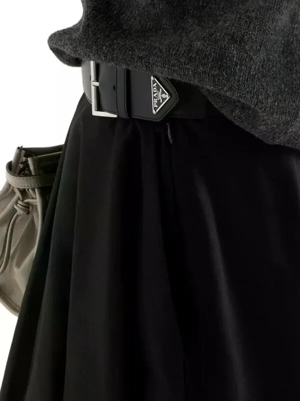 Prada Chino Circle Midi-skirt - Black