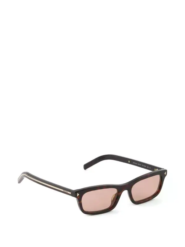 Prada Sunglasses With Iconic Metal Plaque - Brown