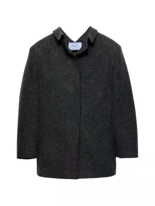 Prada Single-breasted Shetland Wool Jacket - Grey