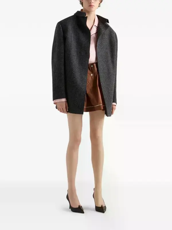 Prada Single-breasted Shetland Wool Jacket