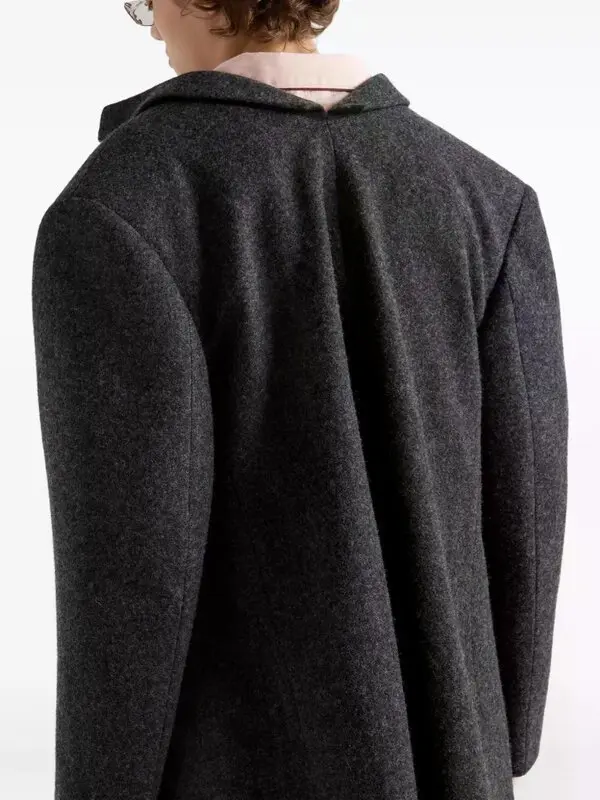 Prada Single-breasted Shetland Wool Jacket