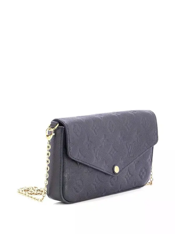 LOUIS VUITTON Felicie Pochette Monogram Empreinte Leather Crossbody Bag - Black