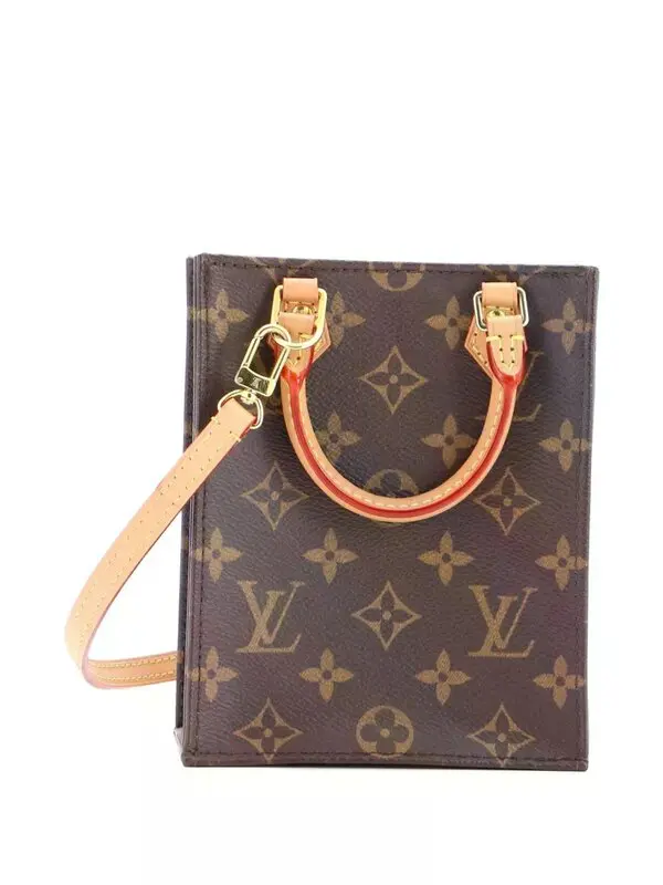 LOUIS VUITTON Petit Sac Plat Monogram Canvas - Brown