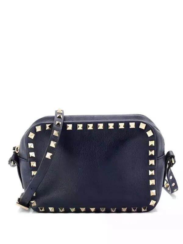 Valentino Garavani Rockstud Camera Leather Crossbody Bag - Blue