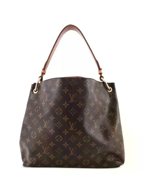 LOUIS VUITTON Graceful Handbag Monogram Canvas Pm Hobo Bag - Brown