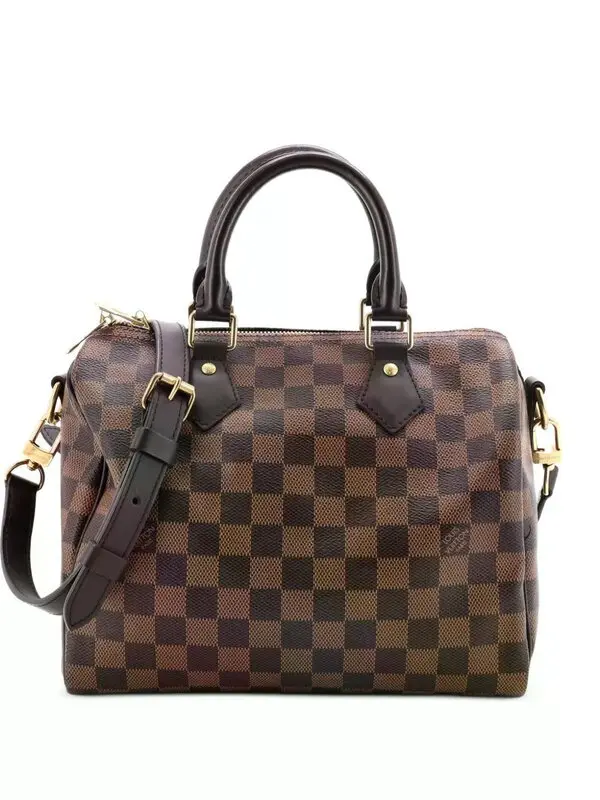 LOUIS VUITTON Speedy Bandouliere Damier 25 Satchel - Brown
