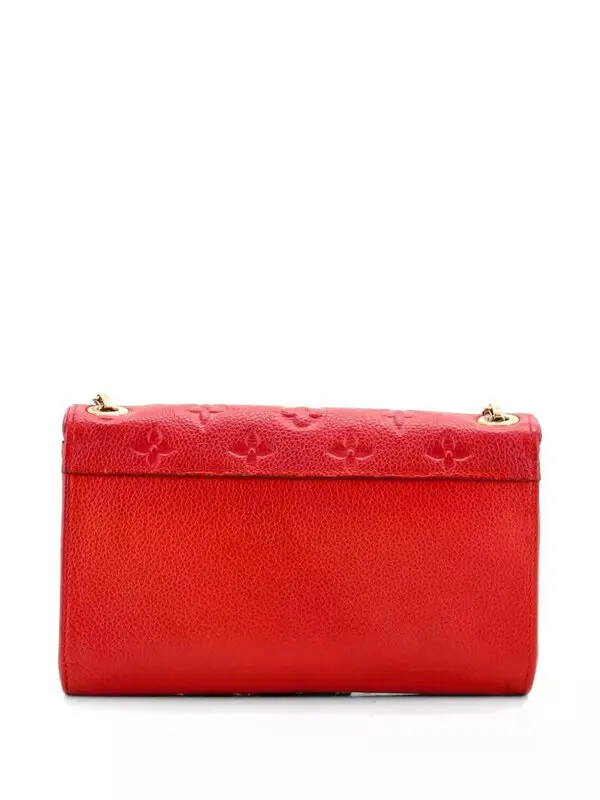 LOUIS VUITTON Saint Germain Pochette Monogram Empreinte Leather Shoulder Bag - Red