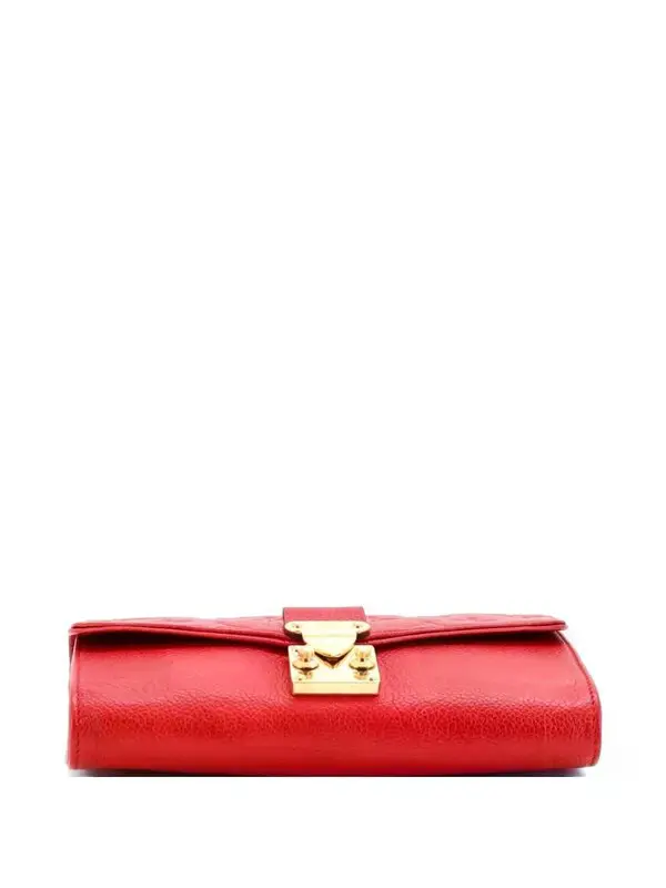 LOUIS VUITTON Saint Germain Pochette Monogram Empreinte Leather Shoulder Bag - Red