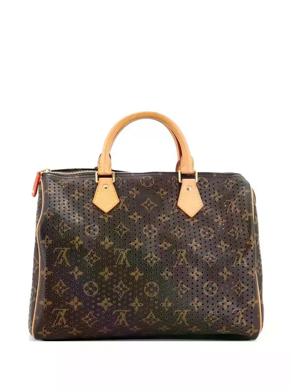 LOUIS VUITTON Speedy 30 Perforated Monogram Satchel - Brown