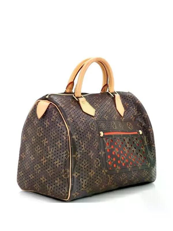 LOUIS VUITTON Speedy 30 Perforated Monogram Satchel - Brown
