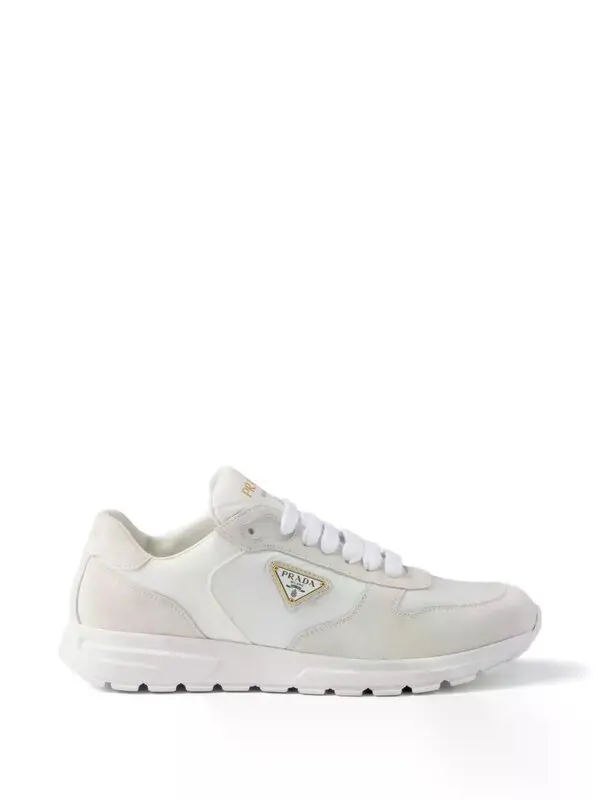 Prada Prax 2.0 Re-nylon And Suede Sneakers - White