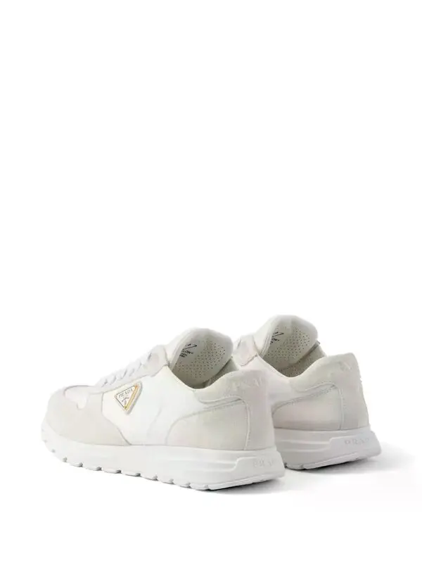 Prada Prax 2.0 Re-nylon And Suede Lace-up Sneakers - White