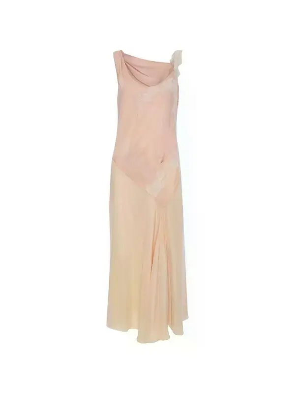 Victoria Beckham Lace-trimmed Midi Dress - Pink
