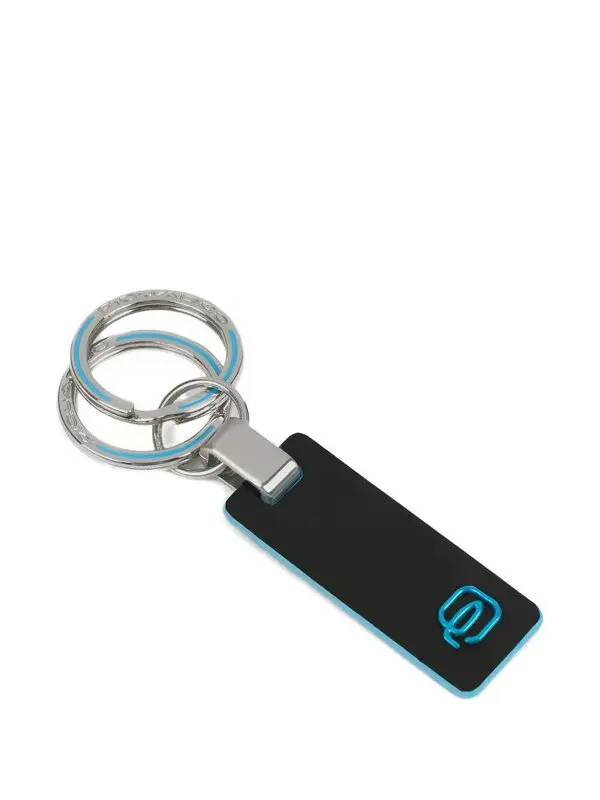 PIQUADRO Leather Keyring - Black