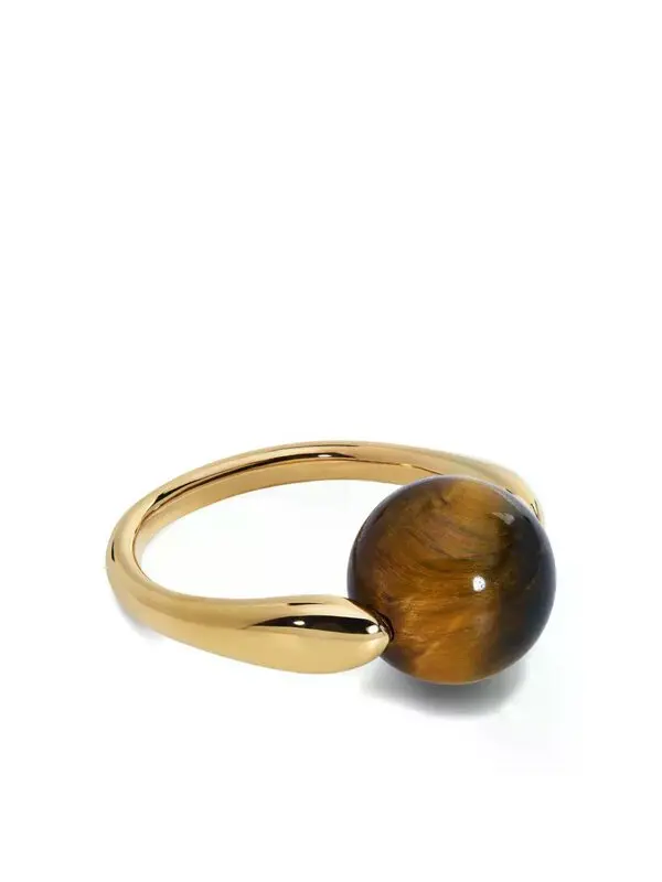 Monica Vinader Tiger-eye Gemstone Ring - Gold