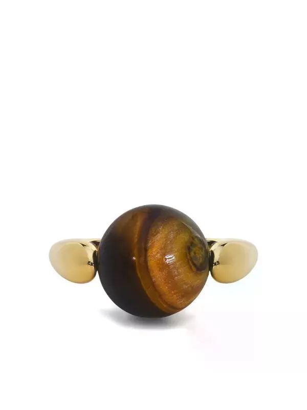 Monica Vinader Tiger-eye Gemstone Ring - Gold