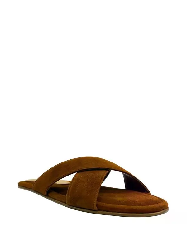 GIABORGHINI Hina Crossover-strap Sandals - Brown