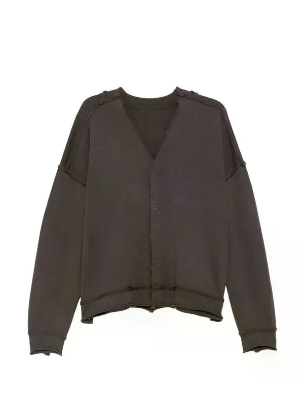 THE VIRIDI-ANNE Raw-cut Cardigan - Brown